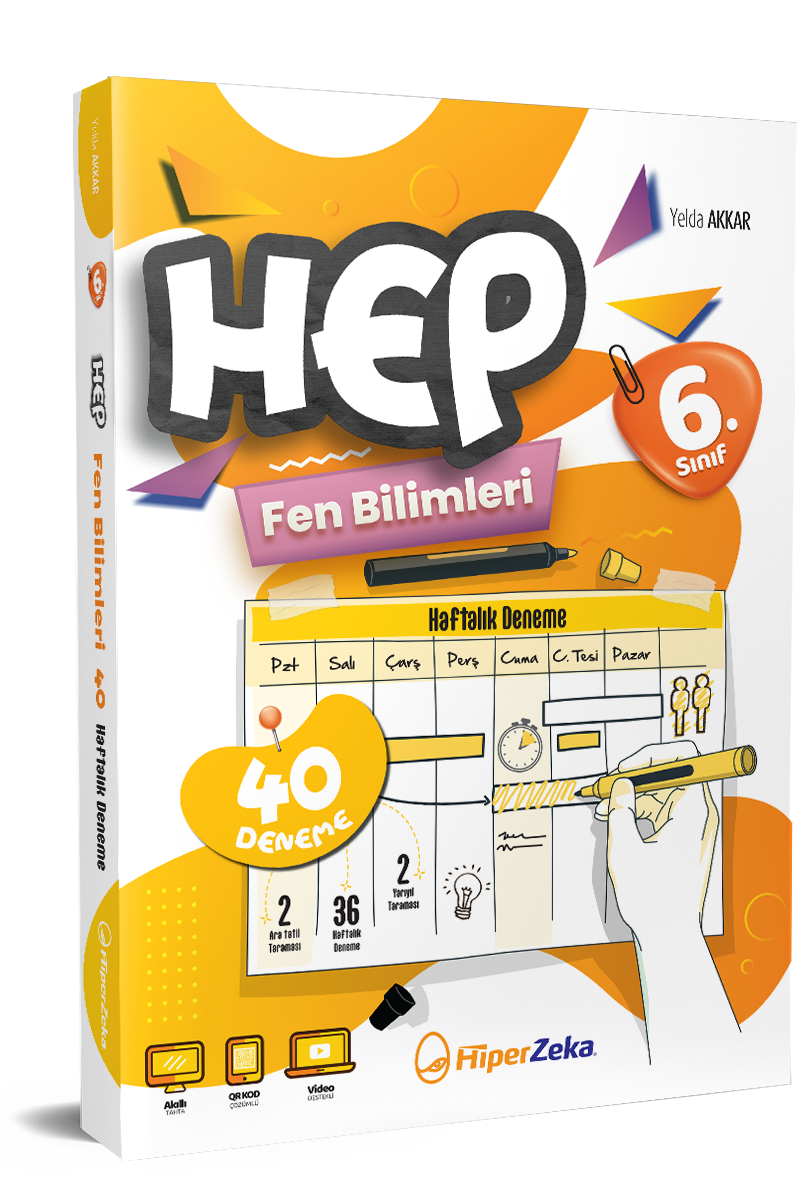 2026 6. Sınıf Haftalık HEP Fen Bilimleri 40 Deneme | Yelda AKKAR - Hiper Zeka | TYT-AYT, LGS ...