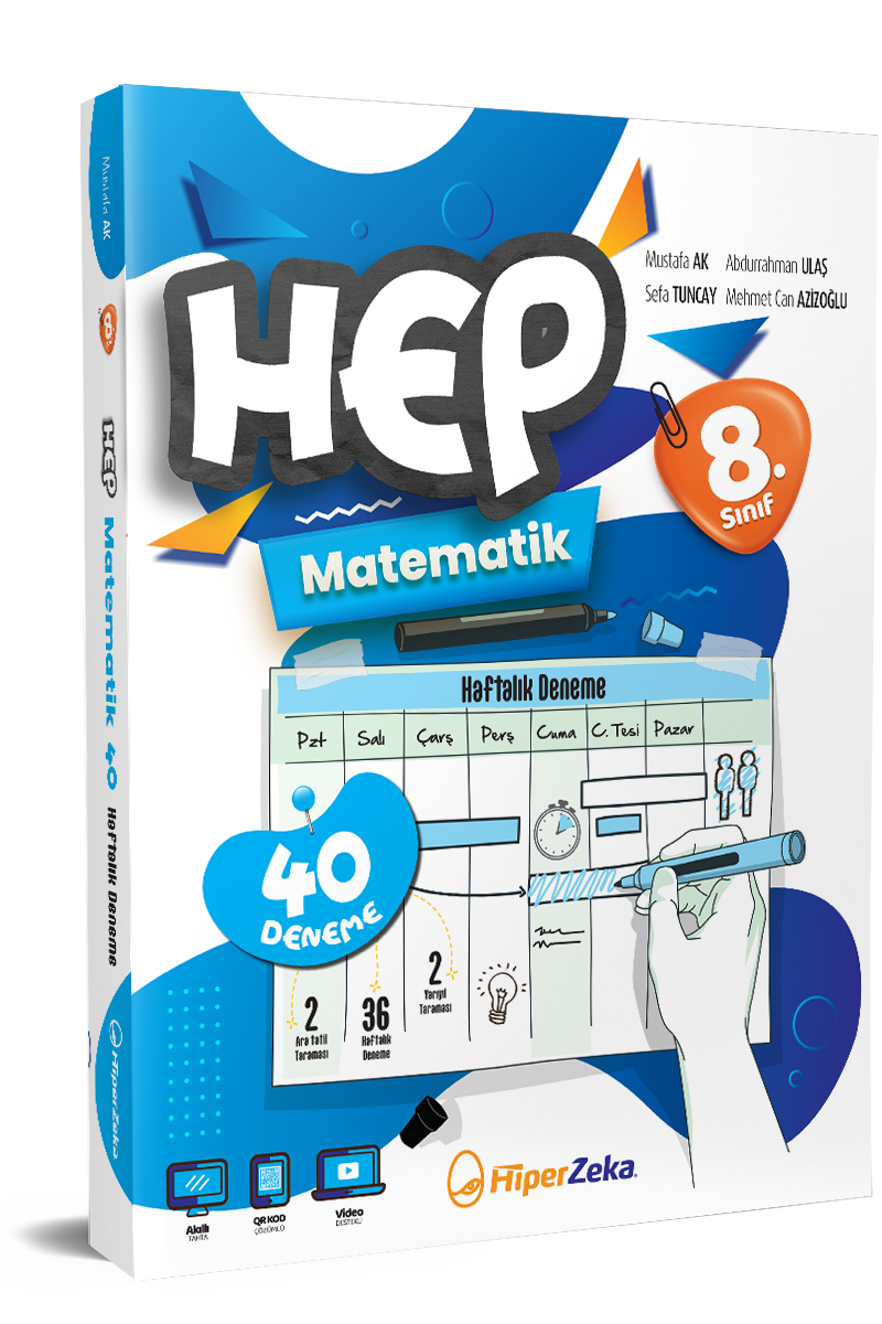 2026 8. Sınıf Haftalık HEP Matematik 40 Deneme | Mustafa AK & Abdurrahman ULAŞ & Sefa TUNCAY ...