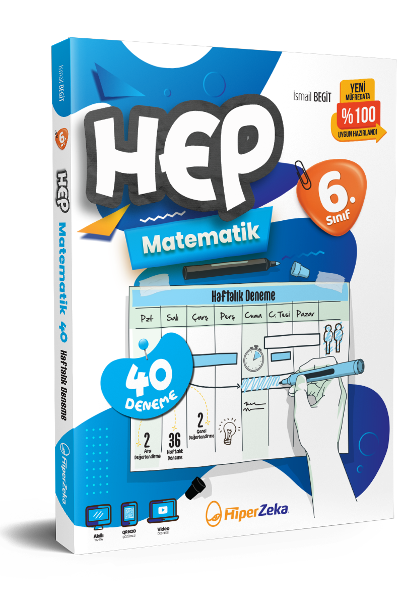 2026 6. Sınıf Haftalık HEP Matematik 40 Deneme | İsmail BEGİT - Hiper Zeka | TYT-AYT, LGS ...